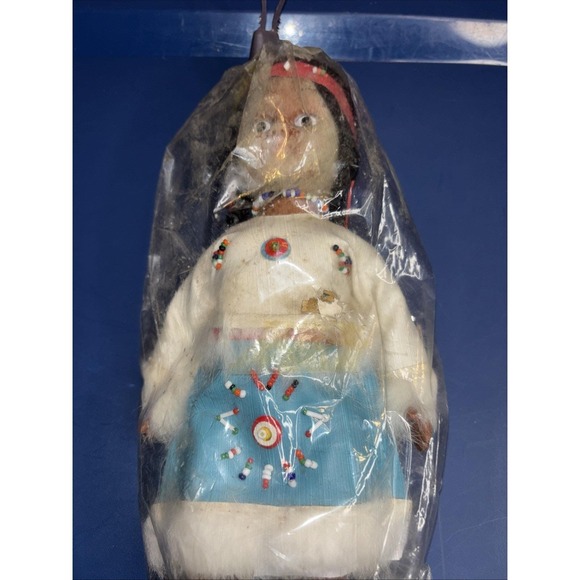 Toys | Vintage Inuit Alaskan Native Handmade Doll With Beaded Details ...
